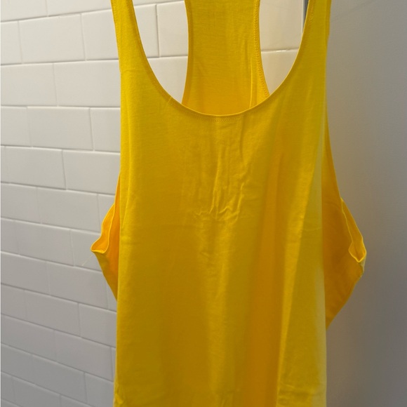 Shirts | Fitness Racerback Stringer Tank Top Yellow Large | Poshmark